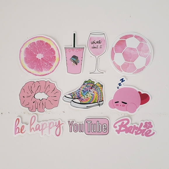 Accessories | 215 5pcs Pink Stickers | Poshmark